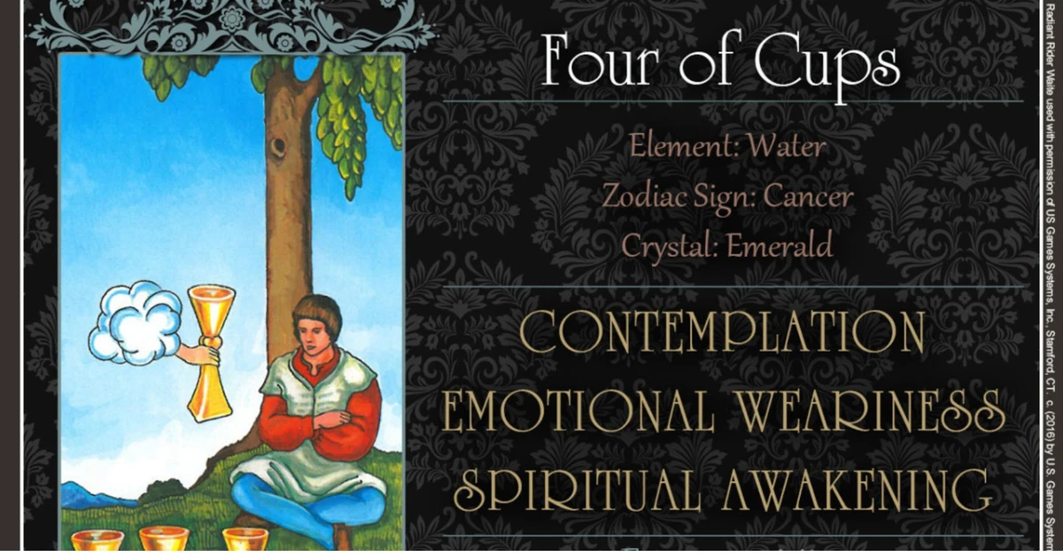 4 Of Cups - Unlocking The Meaning Of The Four Of Cups In Love And ...